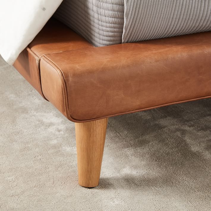 Mod Leather Platform Bed | West Elm
