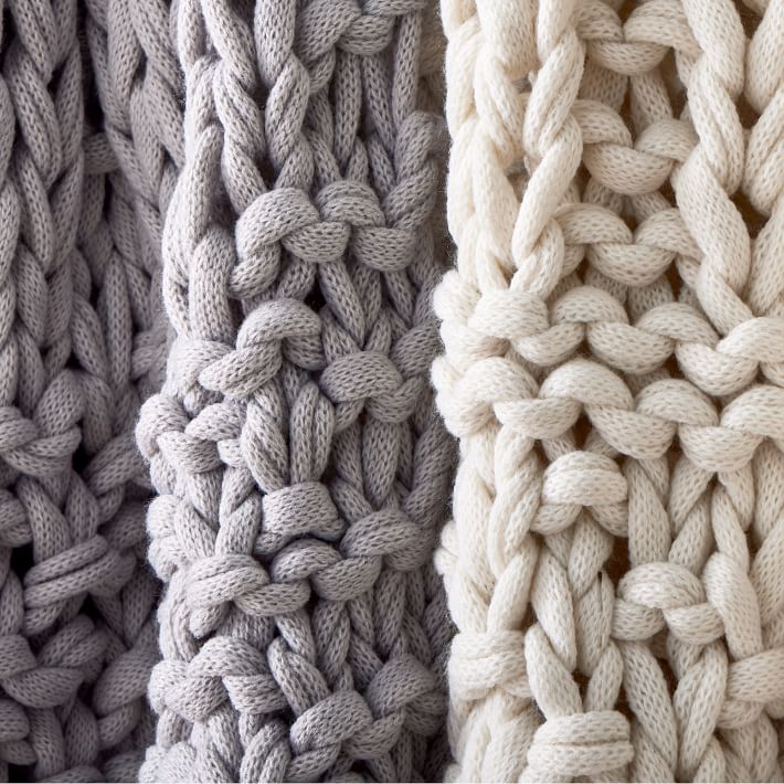 Chunky Cable Knit Throw | West Elm