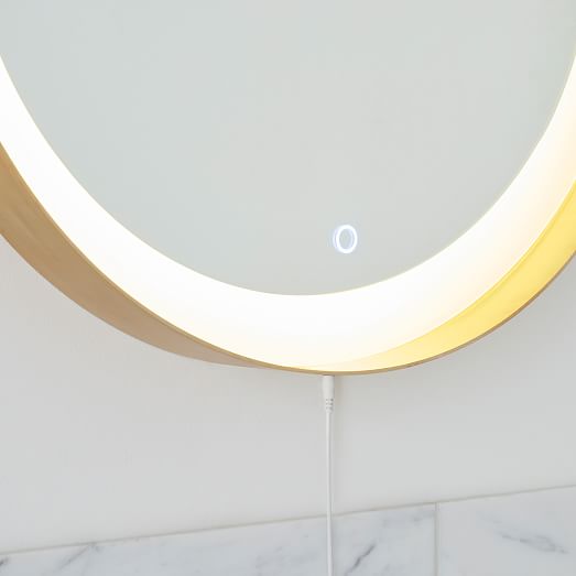 Curved Light Up Vanity Mirror - 28" | West Elm