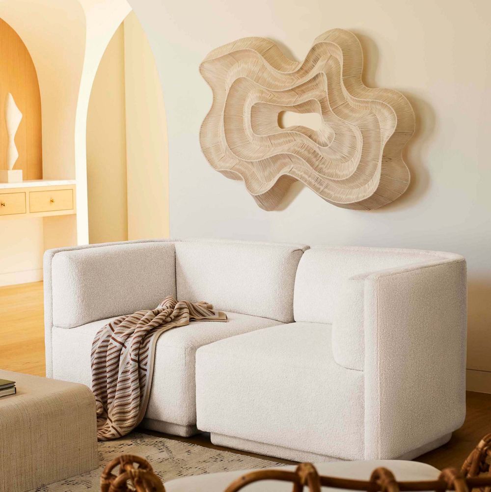 Geode Fibre Natural Dimensional Wall Art | West Elm