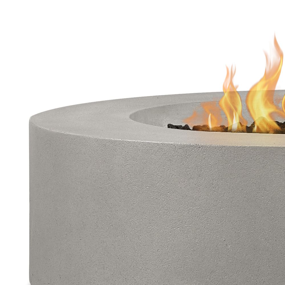 Concrete Low Round Fire Pit Table | West Elm