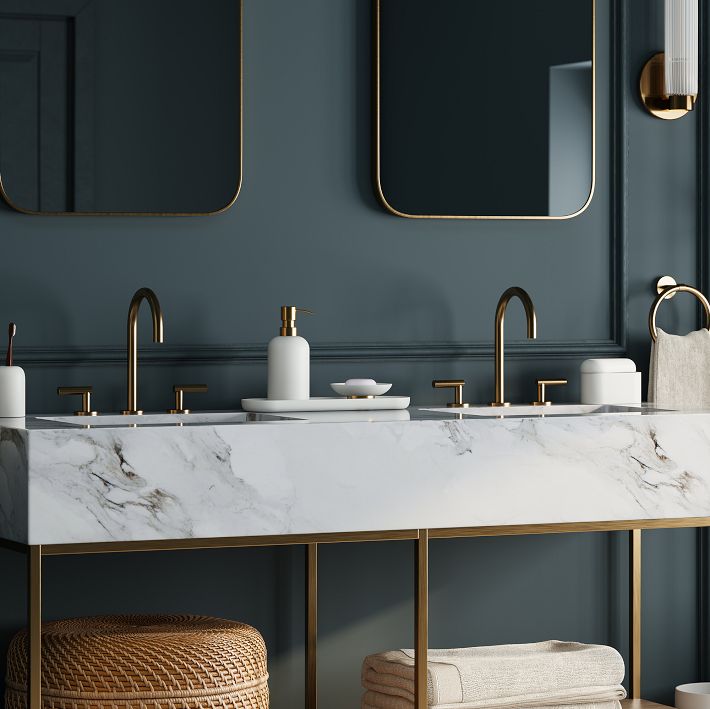 Streamline Marble Double Bathroom Vanity (63") | West Elm