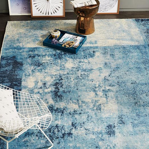 Distressed Rococo Wool Rug | West Elm