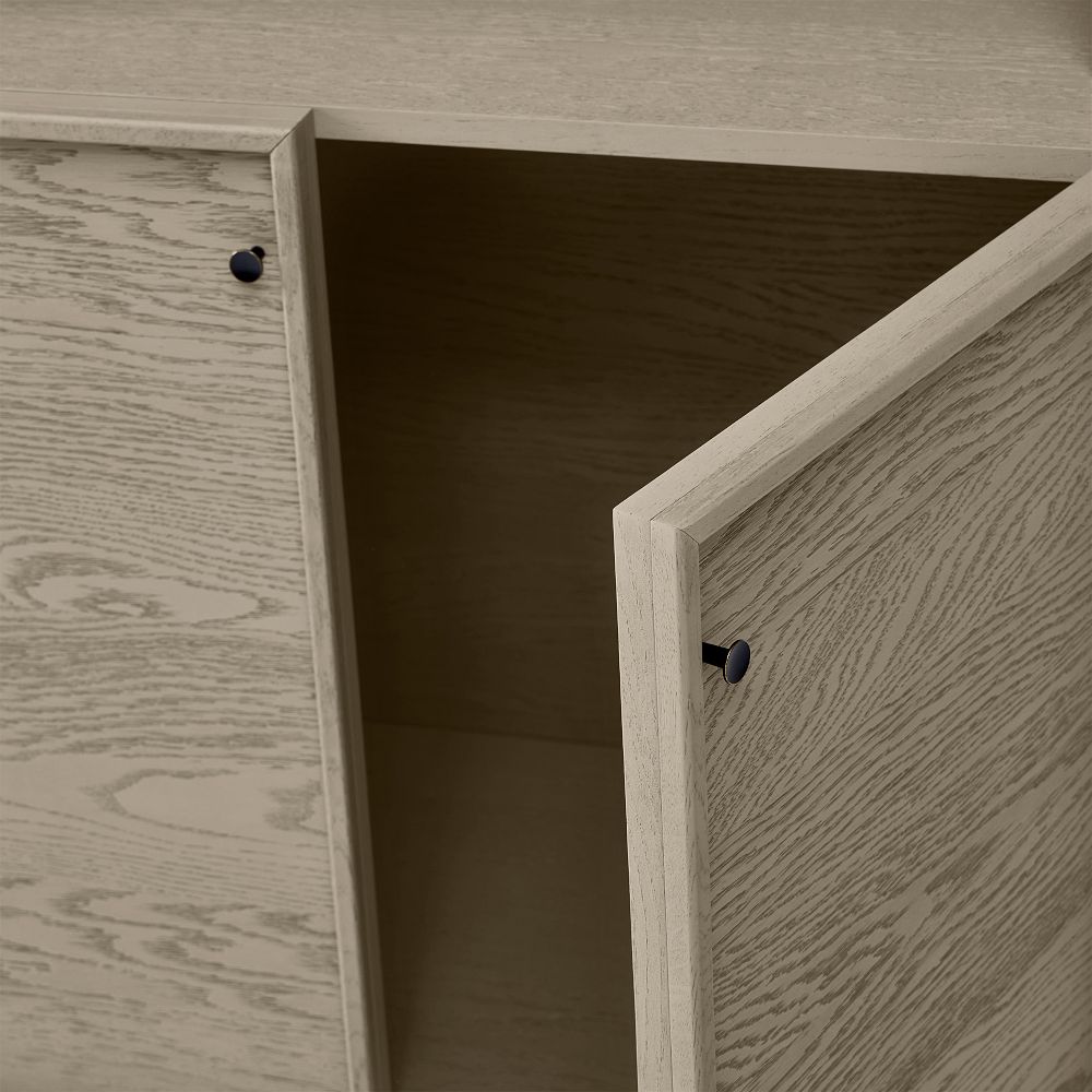 Holmes Modular 2-Door Wood Console w/ Open Hutch (36") | West Elm