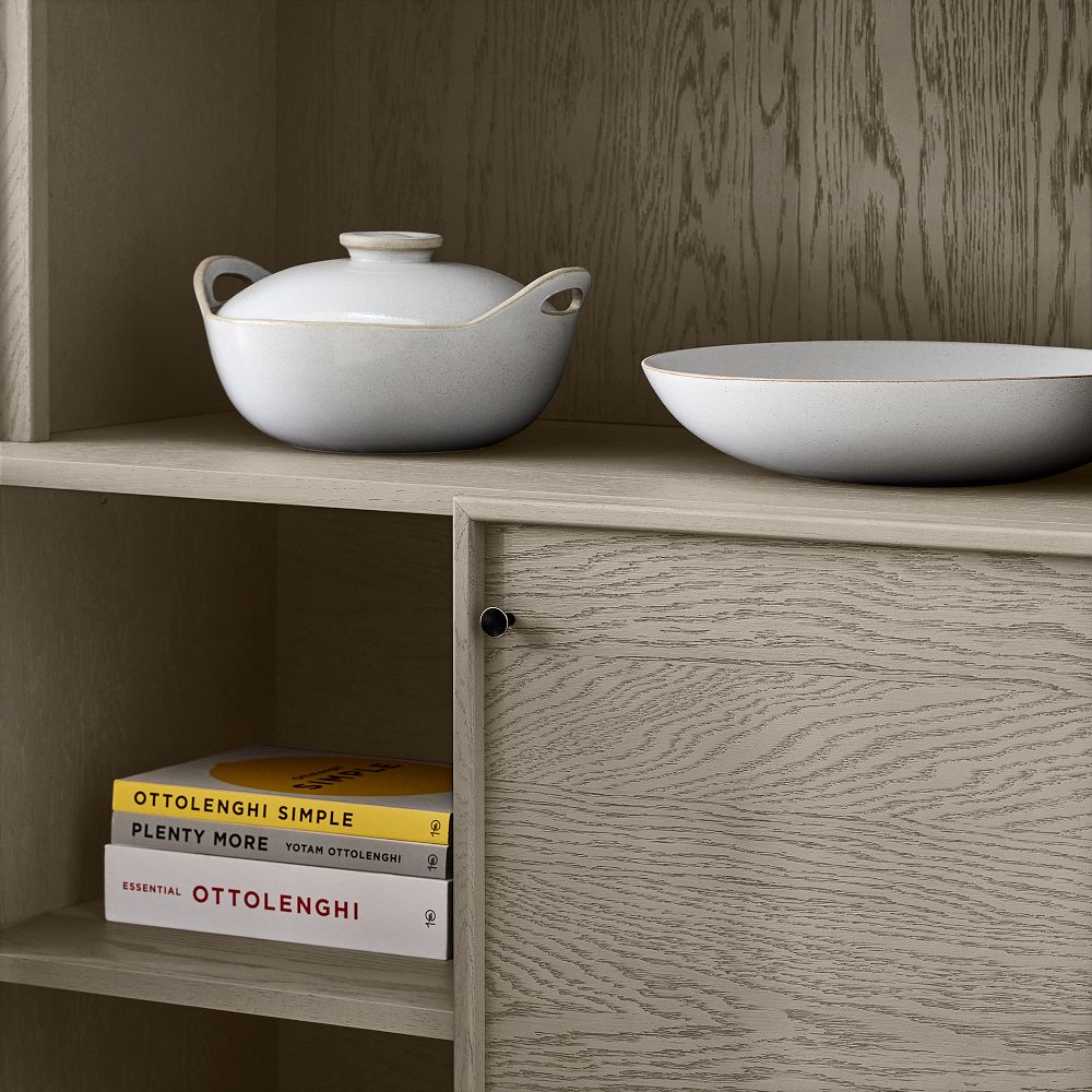 Holmes Modular 2-Door Wood Console w/ Open Hutch (36") | West Elm