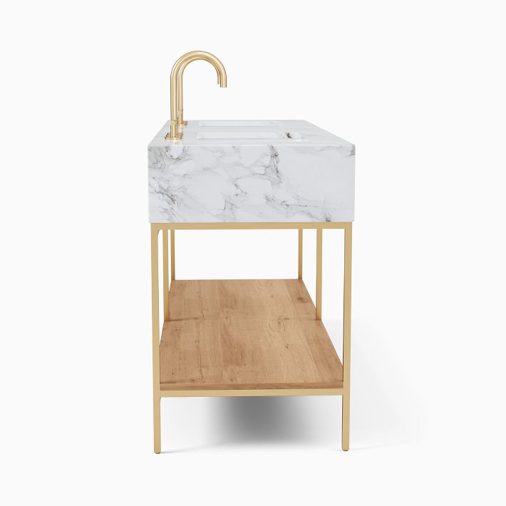 Streamline Marble Double Bathroom Vanity (63") | West Elm
