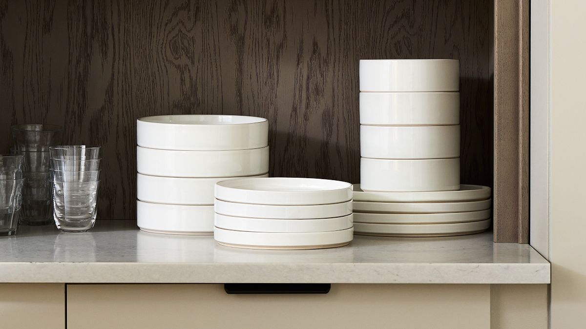 Straight-Sided Stoneware Dinner Plate Sets | West Elm