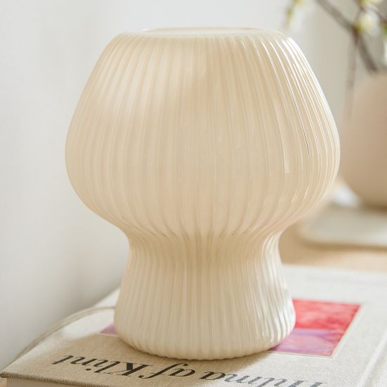 Ribbed Glass Table Lamp | Modern Light Fixtures | West Elm