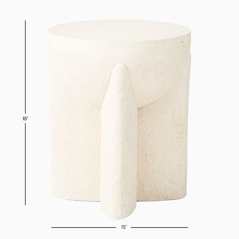 Monti Lava Stone Side Table (14.5") | West Elm