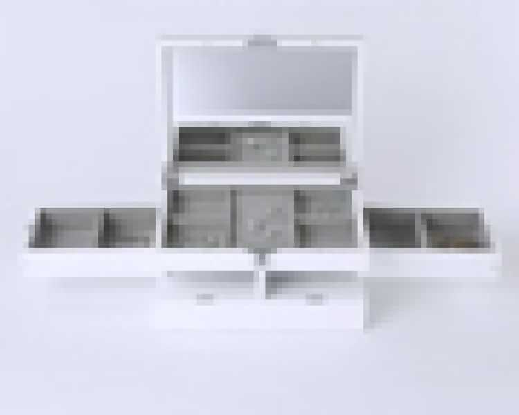 Grand Antique Silver Lacquer Jewelry Box | West Elm