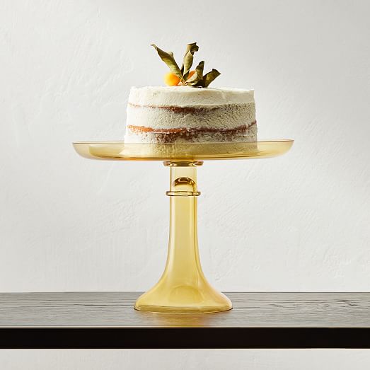 Estelle Colored Glass Cake Stand & Dome | West Elm