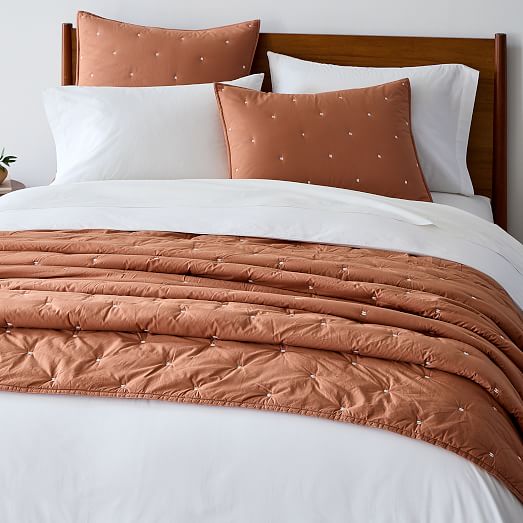 Washed Cotton Percale Quilt & Shams | West Elm