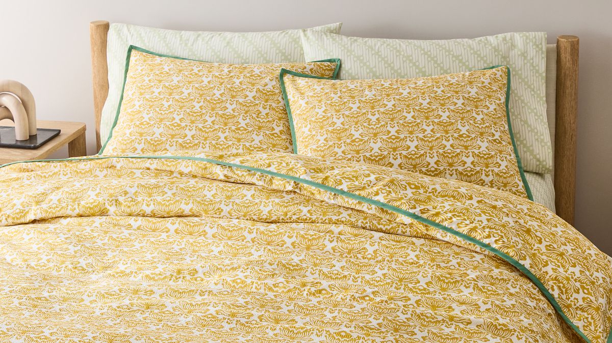 RHODE Lotus Reversible Duvet Cover & Shams | West Elm