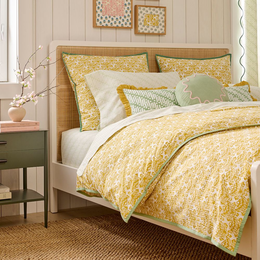 RHODE Lotus Reversible Duvet Cover & Shams | West Elm