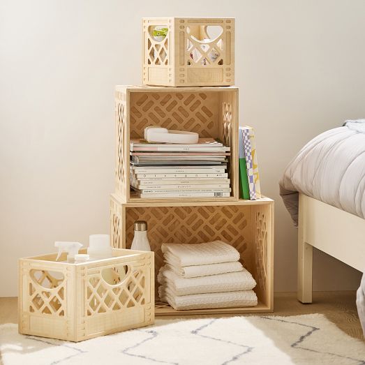 WAAM Industries Wooden Milk Crate | West Elm