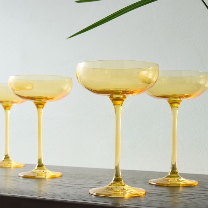 Estelle Colored Glass Champagne Coupe | West Elm