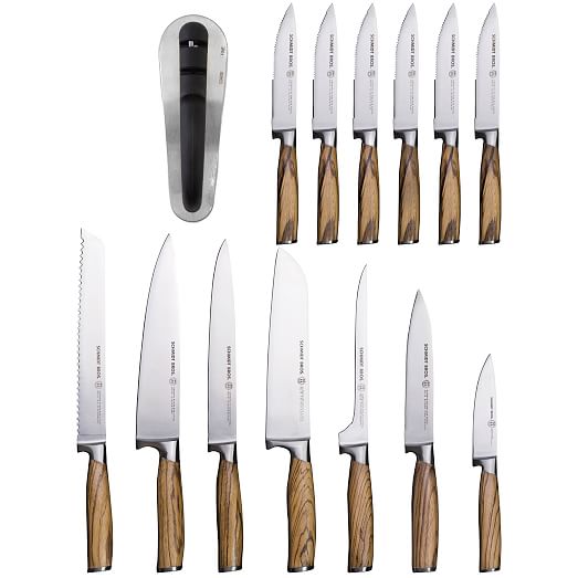 Schmidt Brothers Zebra Wood Cutlery (Set of 15) | West Elm