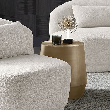 Hand-Hammered Aluminum Side Table | West Elm