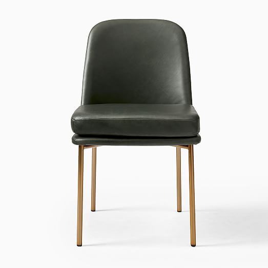Jack Metal Frame Leather Dining Chair | West Elm