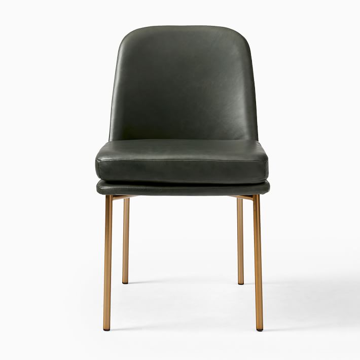 Jack Metal Frame Leather Dining Chair | West Elm