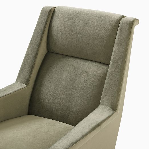 Carlo High-Back Mid-Century Chair - Metal Legs | West Elm