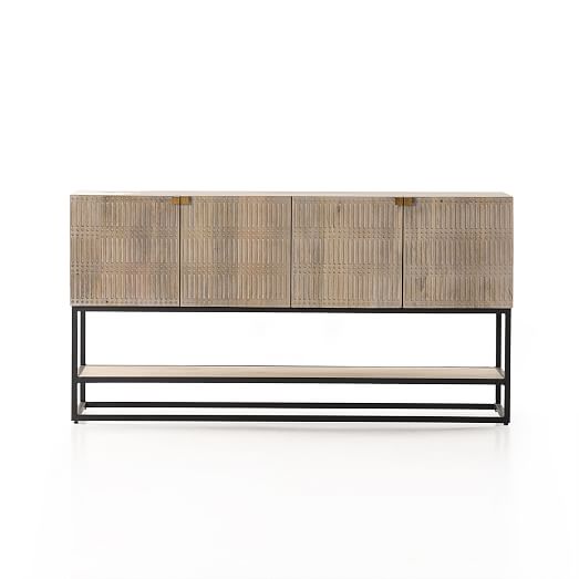 Carved Mango Wood Media Console (56") | West Elm