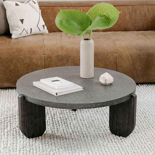 Round Interlocking Legs Coffee Table (36.5") | West Elm