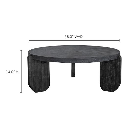 Round Interlocking Legs Coffee Table (36.5") | West Elm
