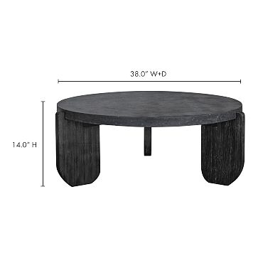 Round Interlocking Legs Coffee Table (36.5") | West Elm