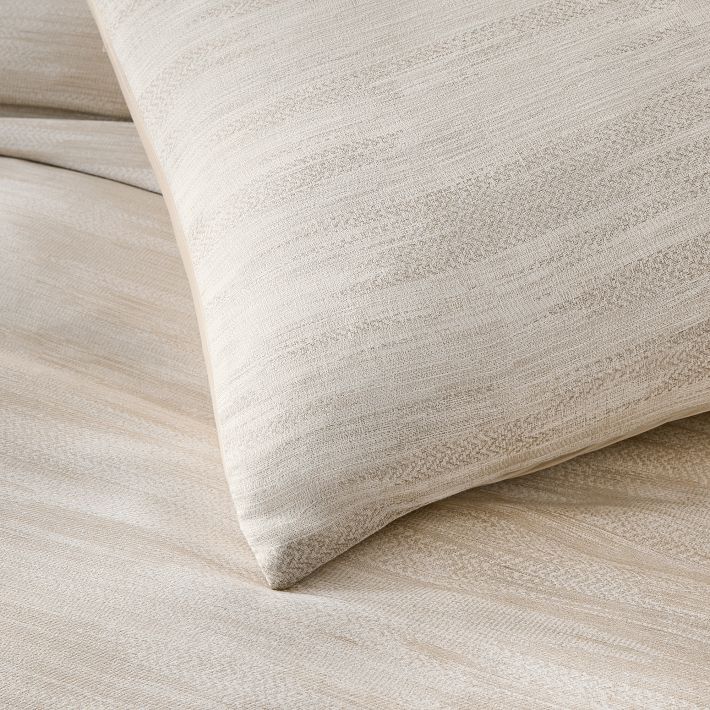 Silky Tencel™ Striated Duvet Cover And Shams West Elm