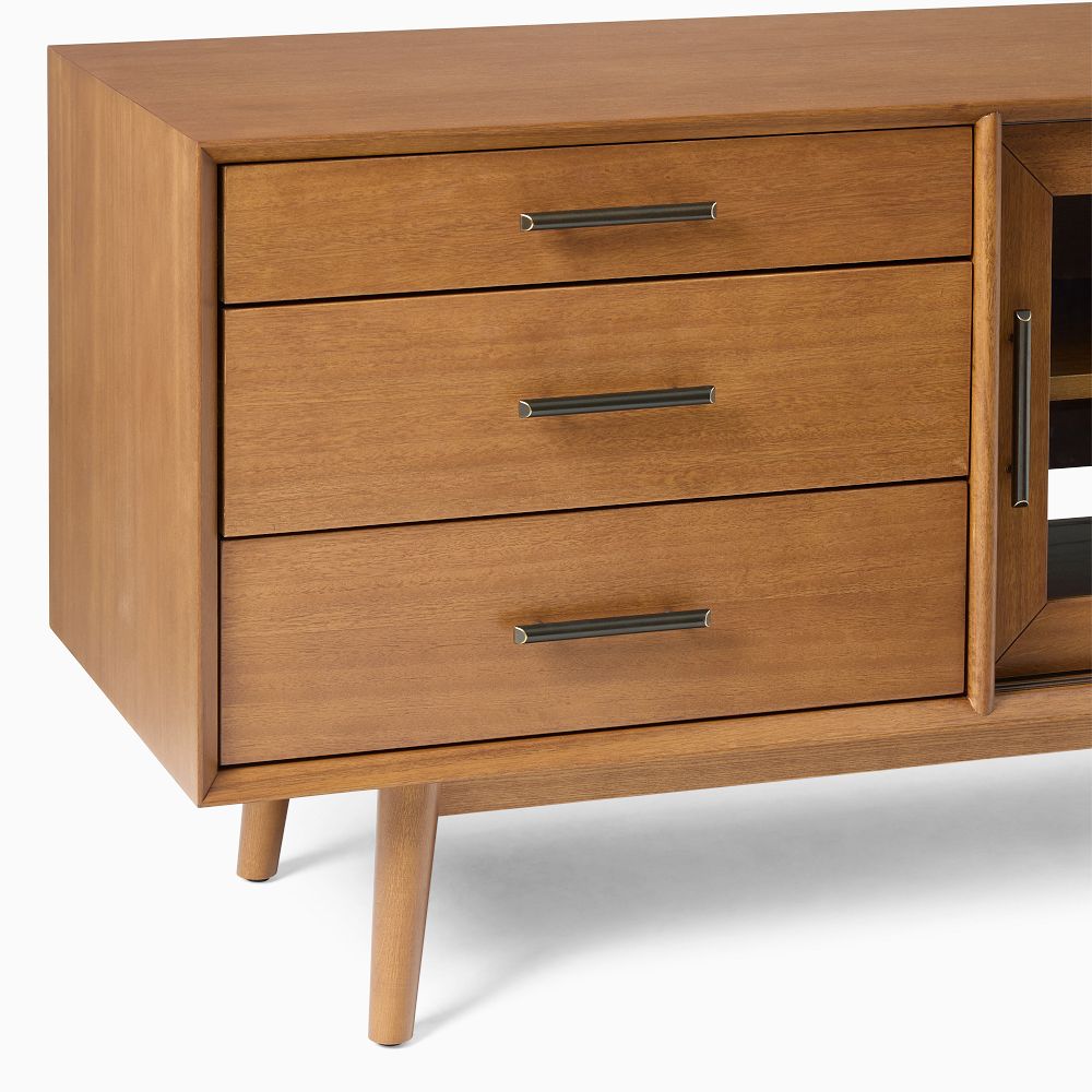 Mid-Century Glass Media Console (72"–80") | West Elm