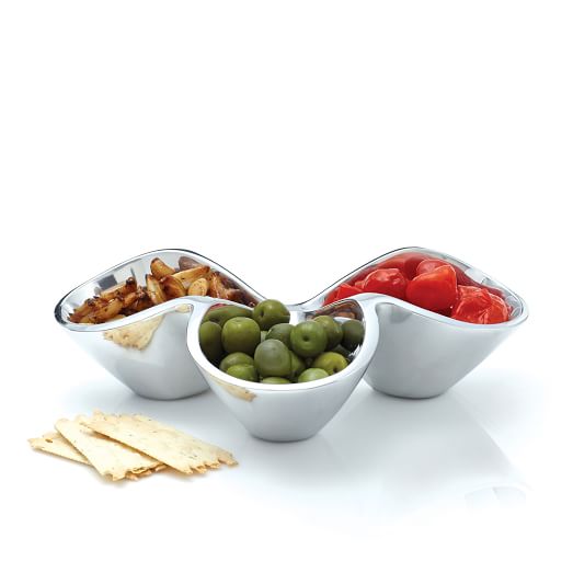 Nambe Bella Triple Condiment Server | West Elm