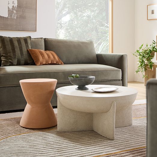 Monti Lava Stone Coffee Table | Modern Living Room Furniture | West Elm