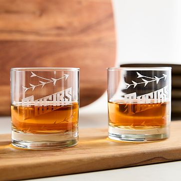 Love & Victory Engraved Couples Glass (Set of 2) | West Elm