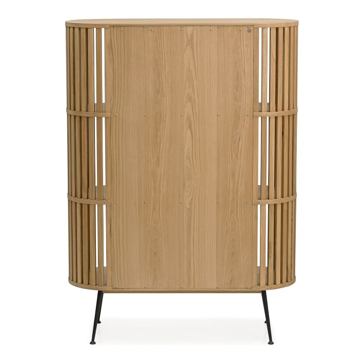 Rounded Wood Slats Shelf | West Elm