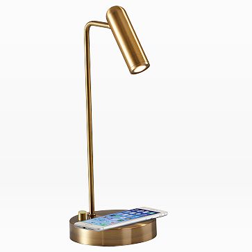Linear Metal LED Wireless Charging & USB Task Lamp | Modern Lighting ...