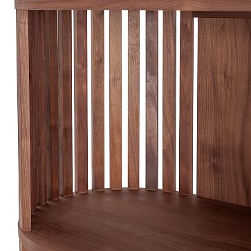 Rounded Wood Slats Shelf | West Elm