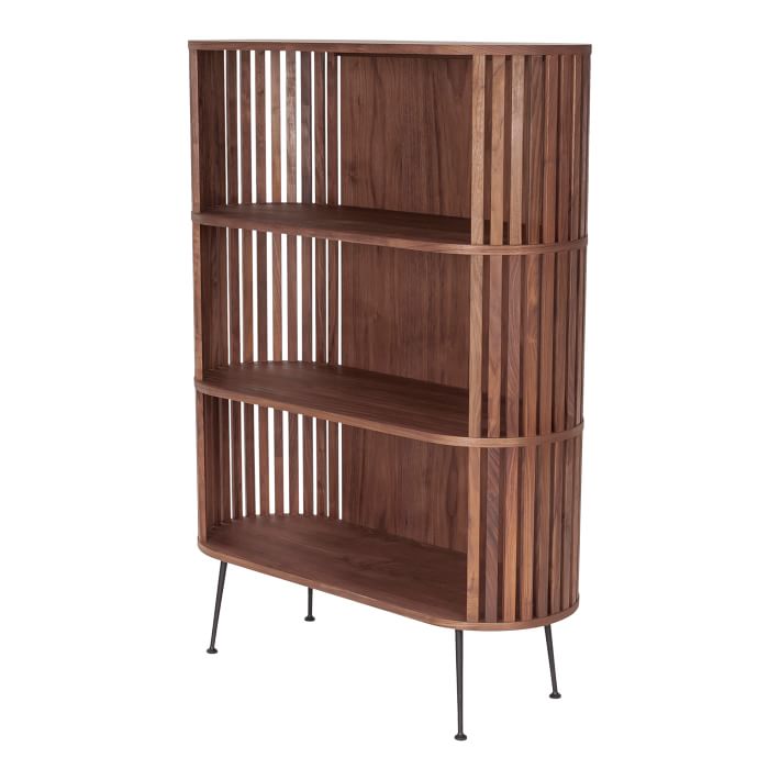 Rounded Wood Slats Shelf | West Elm