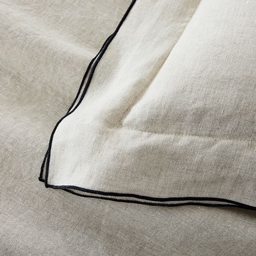 European Flax Linen Merrow Edge Duvet Cover & Shams | West Elm