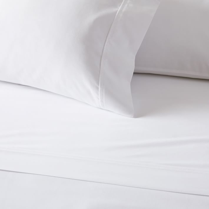 400-Thread-Count Organic Sateen Wide Hem Sheet Set | West Elm 400-Thread-Count Organic Sateen Wide Hem Sheet Set | West Elm