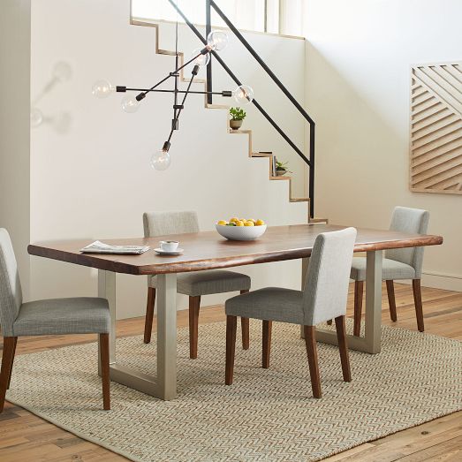 Live Edge Wood Rectangle Dining Table (84" - 94") | West Elm