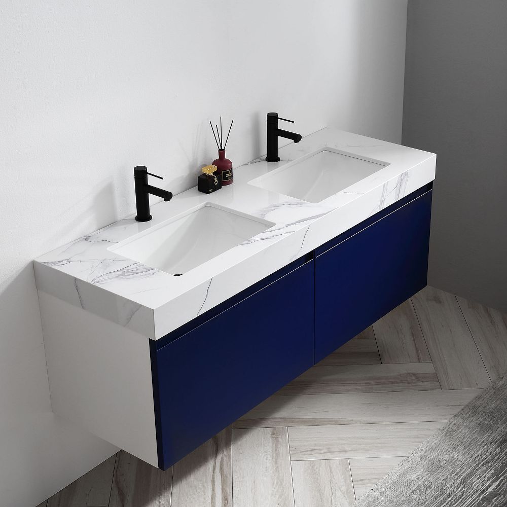 Baylor Floating Double Bathroom Vanity (48"–72") | West Elm