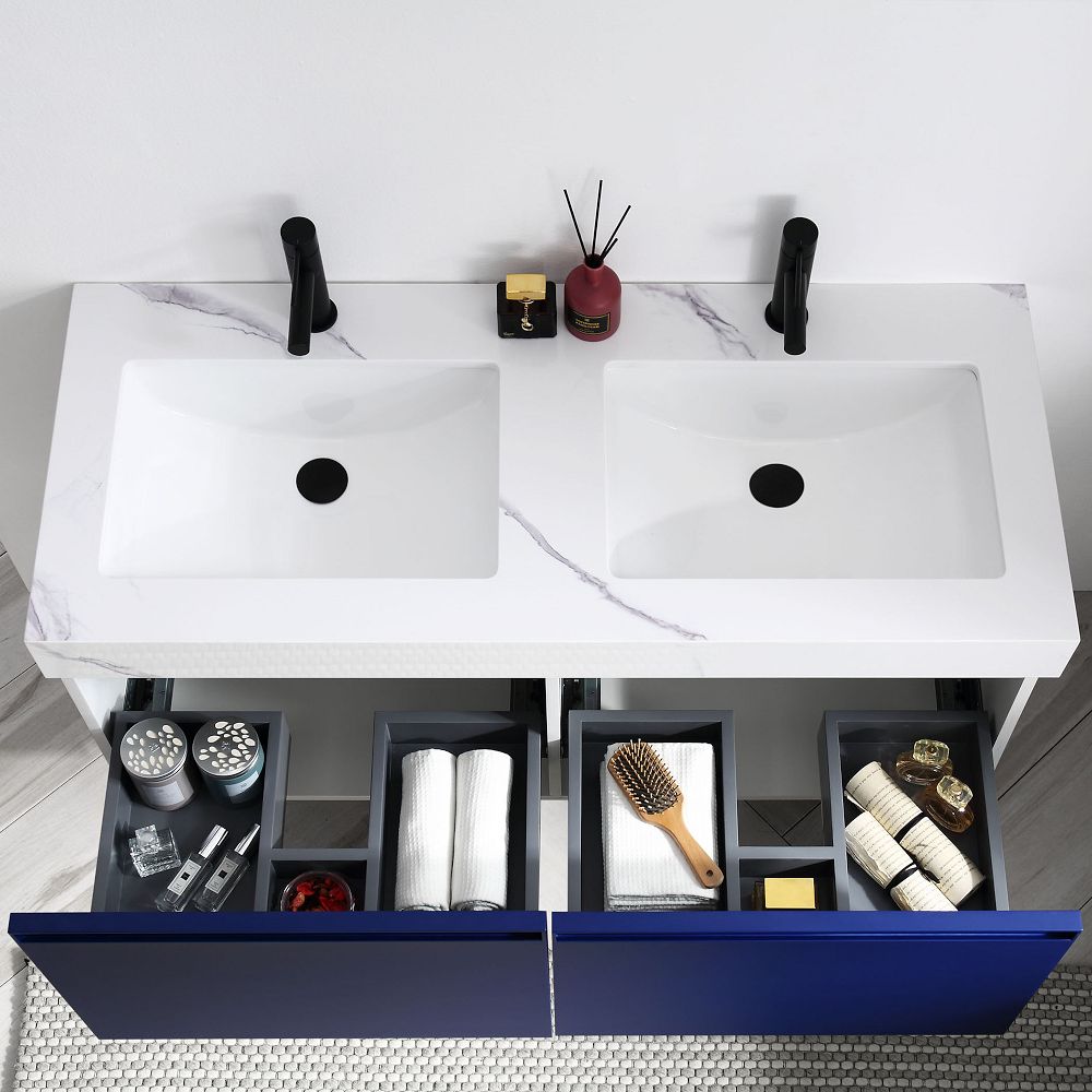 Baylor Floating Double Bathroom Vanity (48"–72") | West Elm