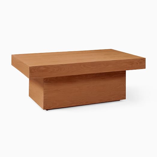Volume Pedestal Coffee Table - Wood | Modern Living Room Furniture ...