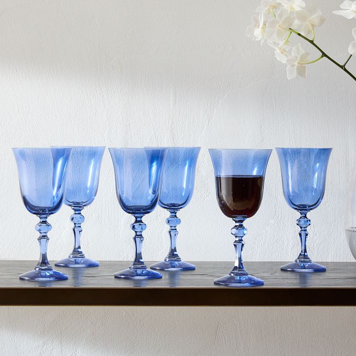 Estelle Colored Glass Regal Goblet Glass (Set of 6) | West Elm