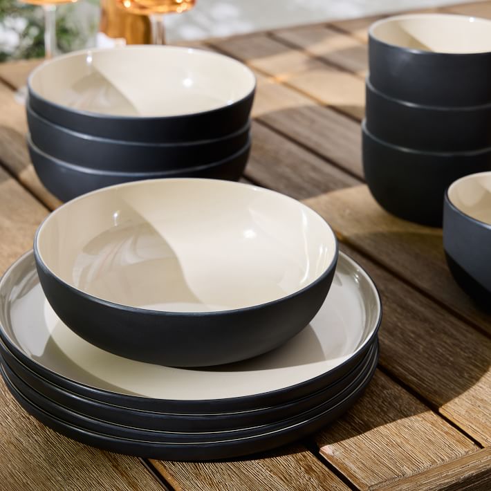 Kaloh Melamine Outdoor Dinnerware (Set of 16) | West Elm