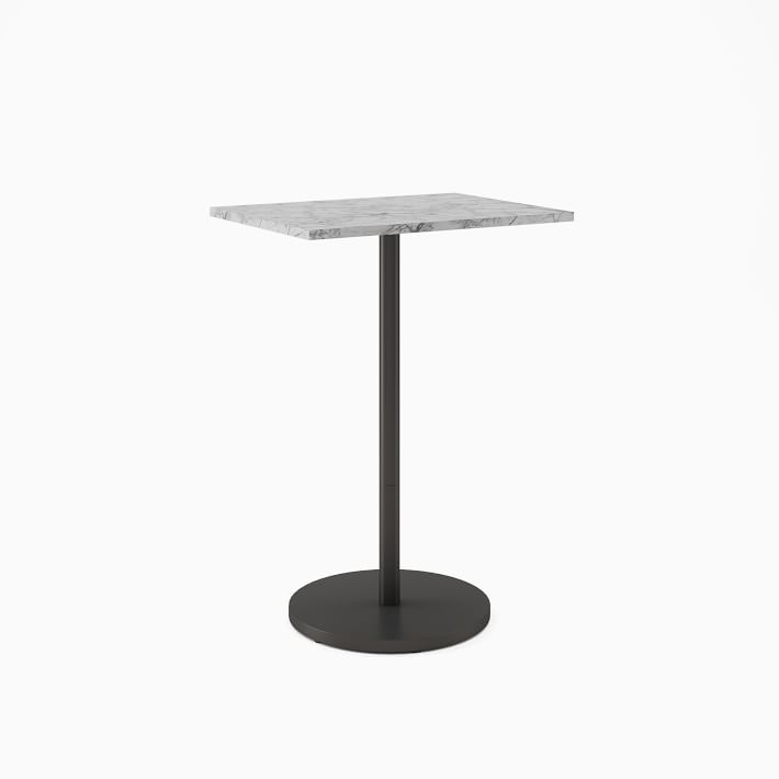 Orbit Faux Marble Bar Table - Rectangle | West Elm