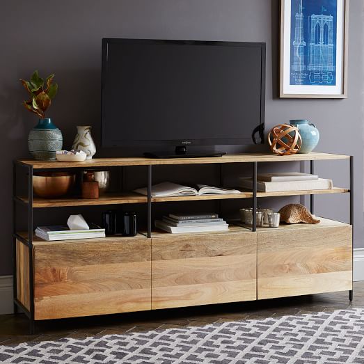 Industrial Modular Media Console (49"–67") | West Elm