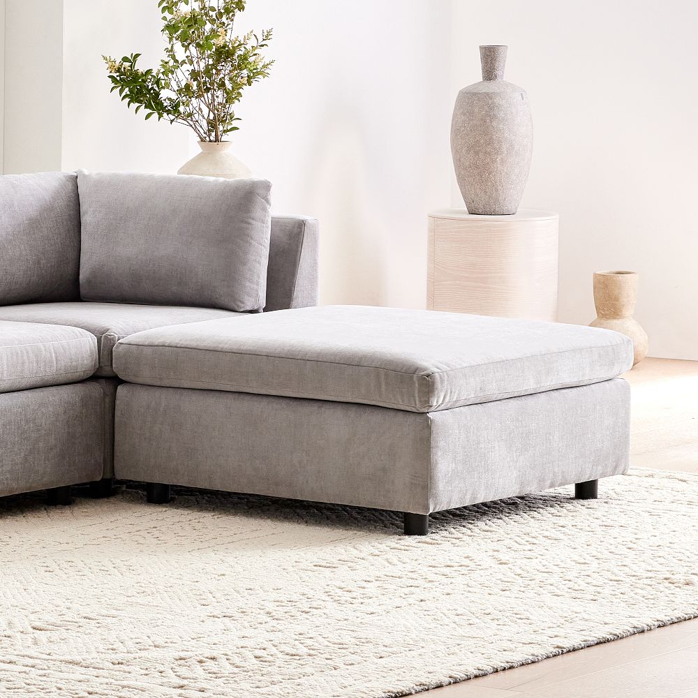 Bacall Curved Ottoman | West Elm