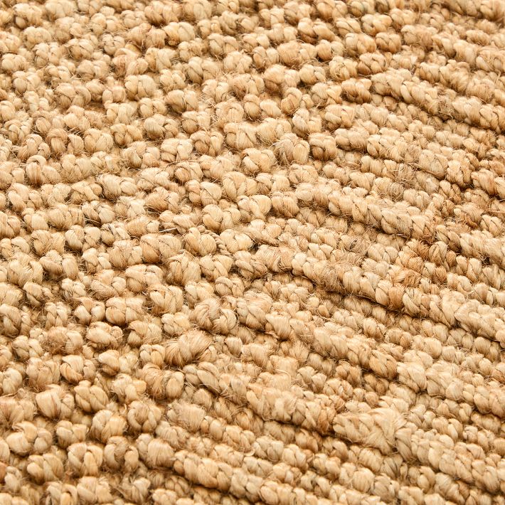 Jute Boucle Stripe Border Rug | West Elm